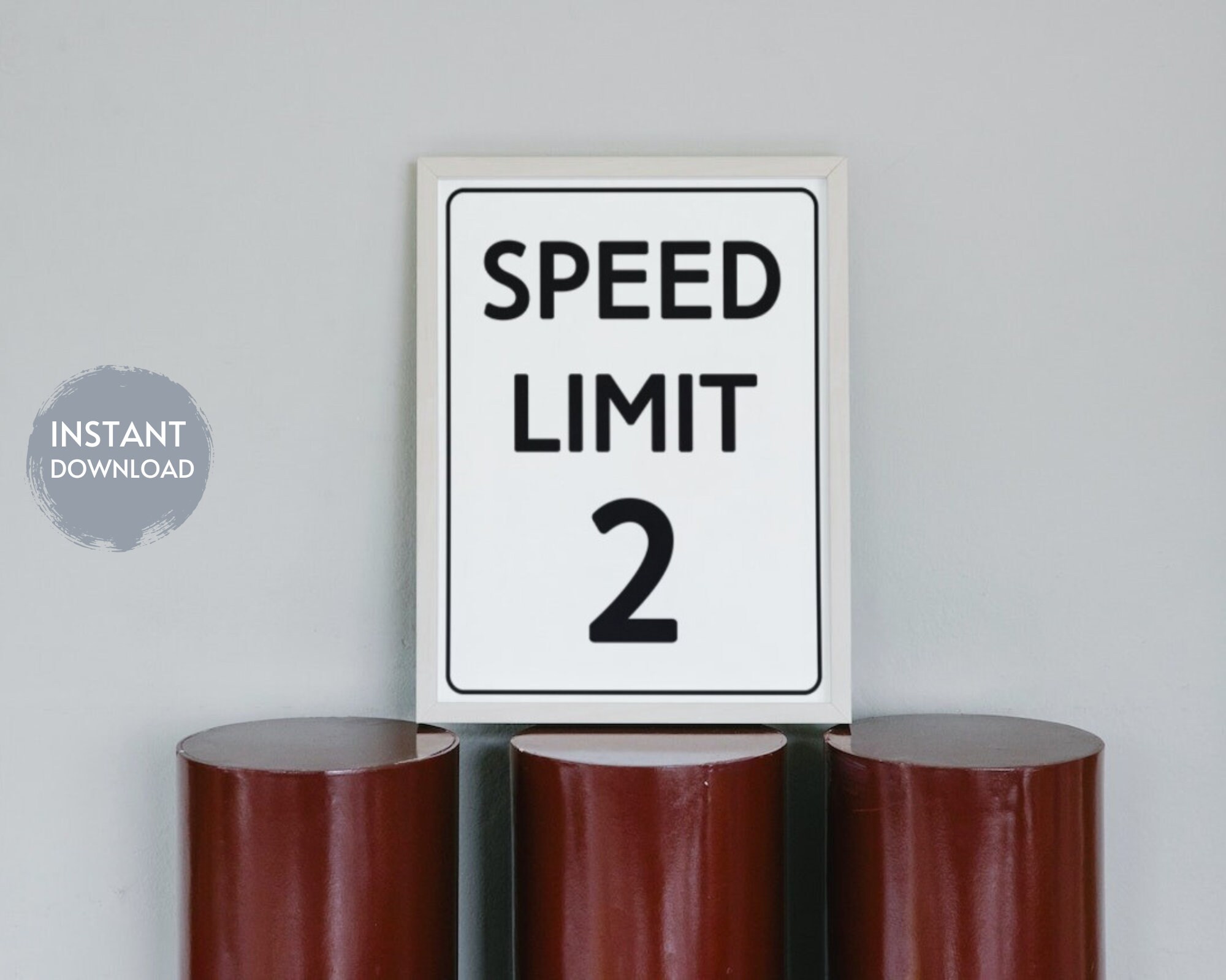 SPEED LIMIT Race Car Birthday Party Sign 1 to 10 Included - Etsy
