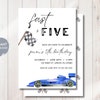 Fast One Racing Car First Birthday Invitation Template 1st Birthday ...