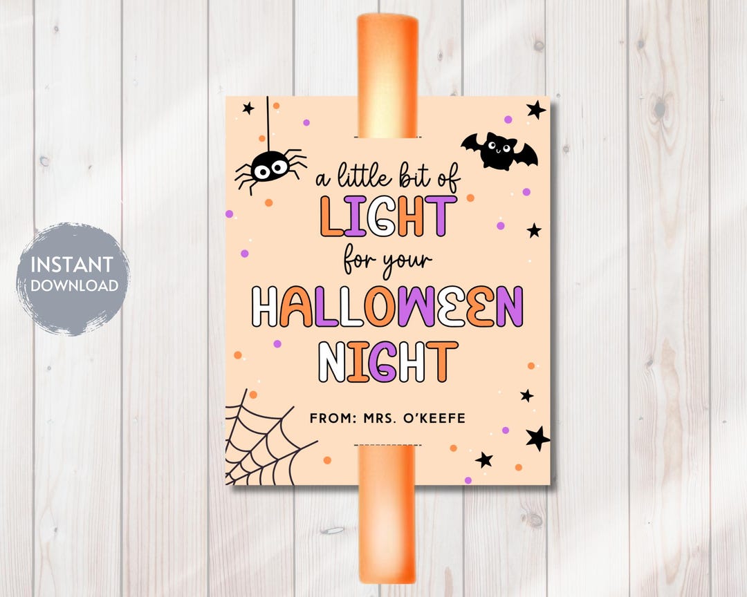 Halloween Glow Stick Holder, Light for Halloween Night Class Gift, Non ...