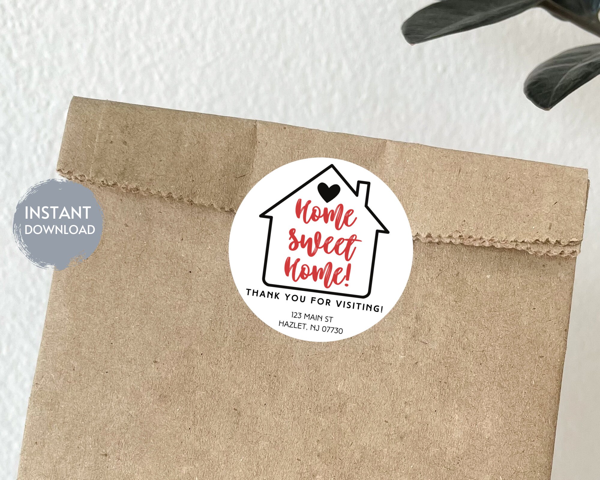 Realtor Open House Custom Sticker Template Thank You Sticker - Etsy