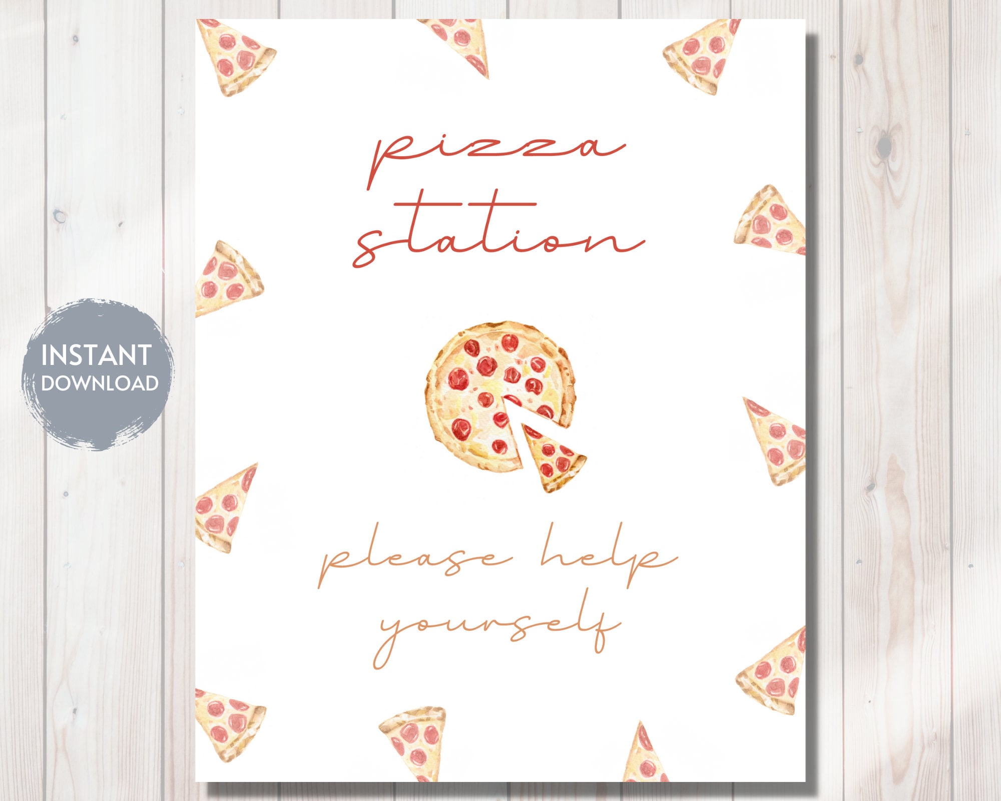 Pizza Party Signage Pizza Station SLICE OF FUN Slice Slice - Etsy