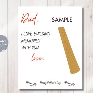 FATHER'S DAY Footprint TEMPLATE, Digital Download, Building Memories ...