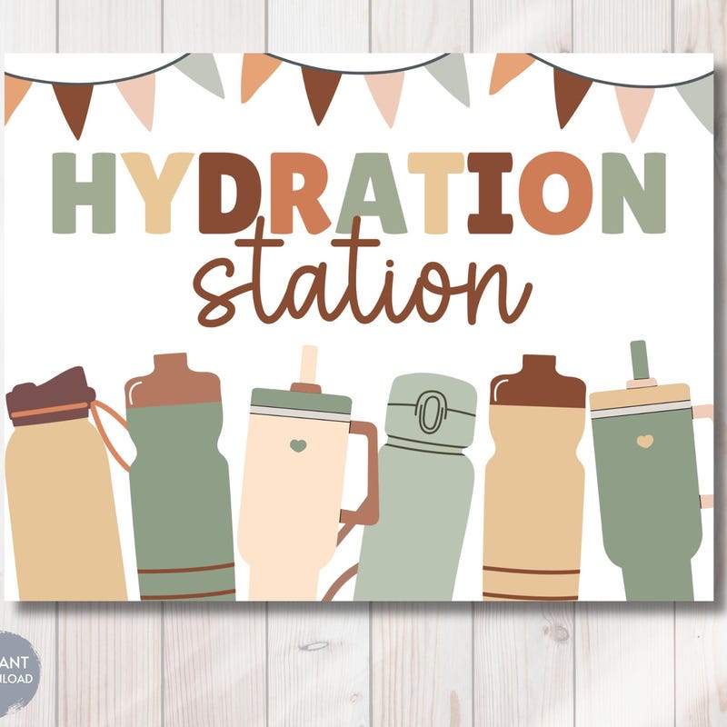 Hydration Station Sign - Etsy