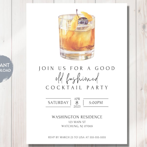 Old Fashioned Birthday Party Invitation - Etsy