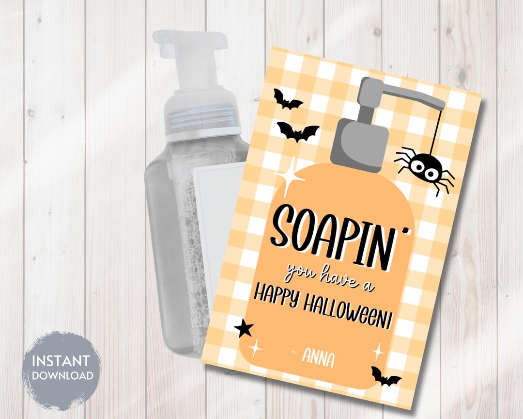 Halloween Teacher Gift Tag, Halloween Soap Tag, Germs Are Scary Gift ...