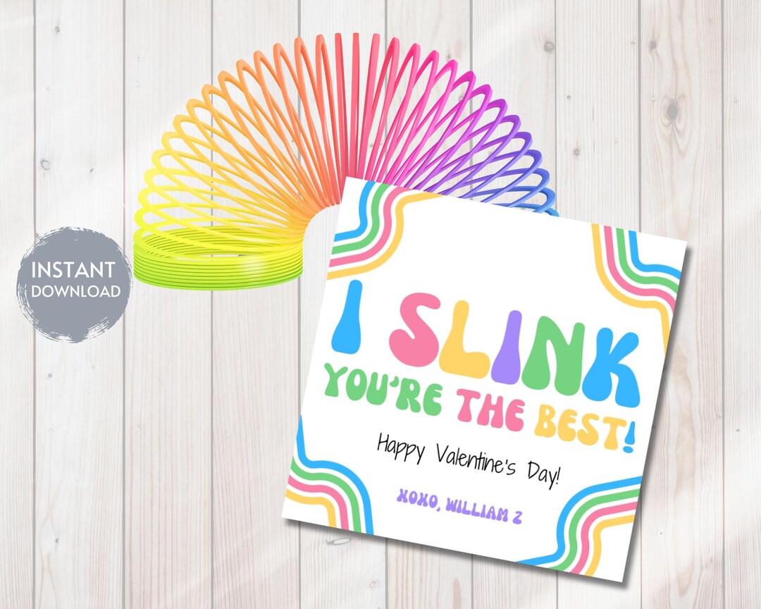 Slink You're the Best Tag, Slinky Birthday Favors, Slinky Party Favors ...