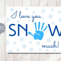 I Love Winter Handprint Craft: Kids Winter Activity (digital Download ...