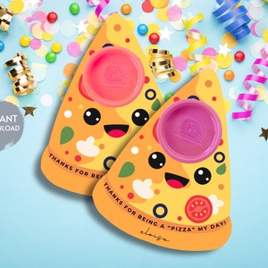 Play Dough PIZZA Party Printable, Pizza Theme Birthday Favors, School ...