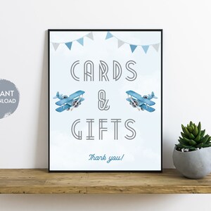 Aviation Theme Party Signs Bundle, Airplane 1st Birthday Decorations ...