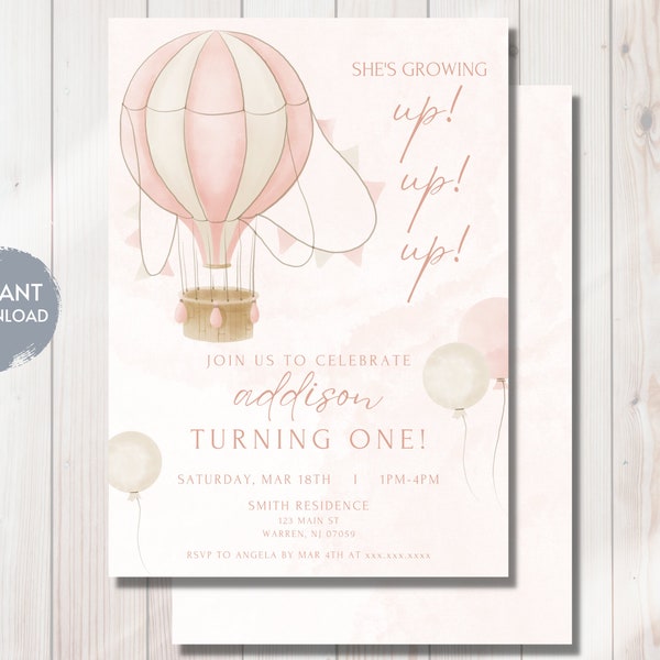 Balloon Invitation - Etsy