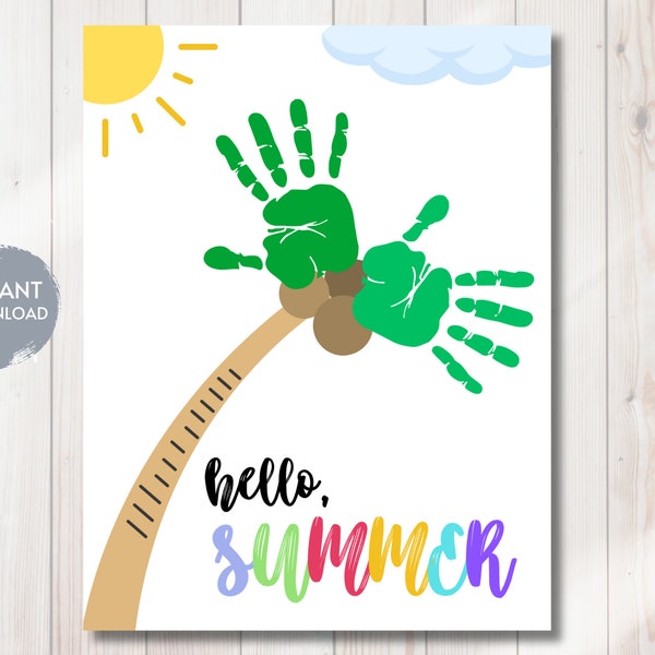 Summer Handprint Memory - Etsy