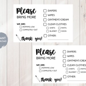 Please Bring More Supplies, Daycare Parent Print Out, Childcare Supply ...