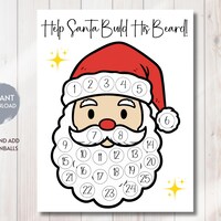 Build Santa’s Beard Printable | Santa Craft for Kids | Christmas ...