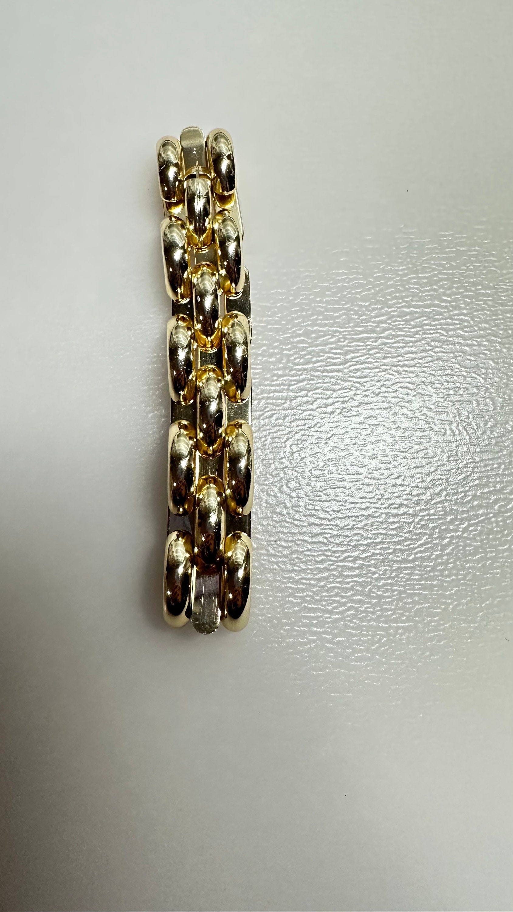 Vintage 1950’s RIVO SWISS Made Brevet Basket Weave Wide Gold Tone ...