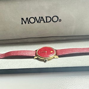 LQQK! (RARE) Beautiful Vintage Ladies Red 1970's Movado Watch! - Etsy