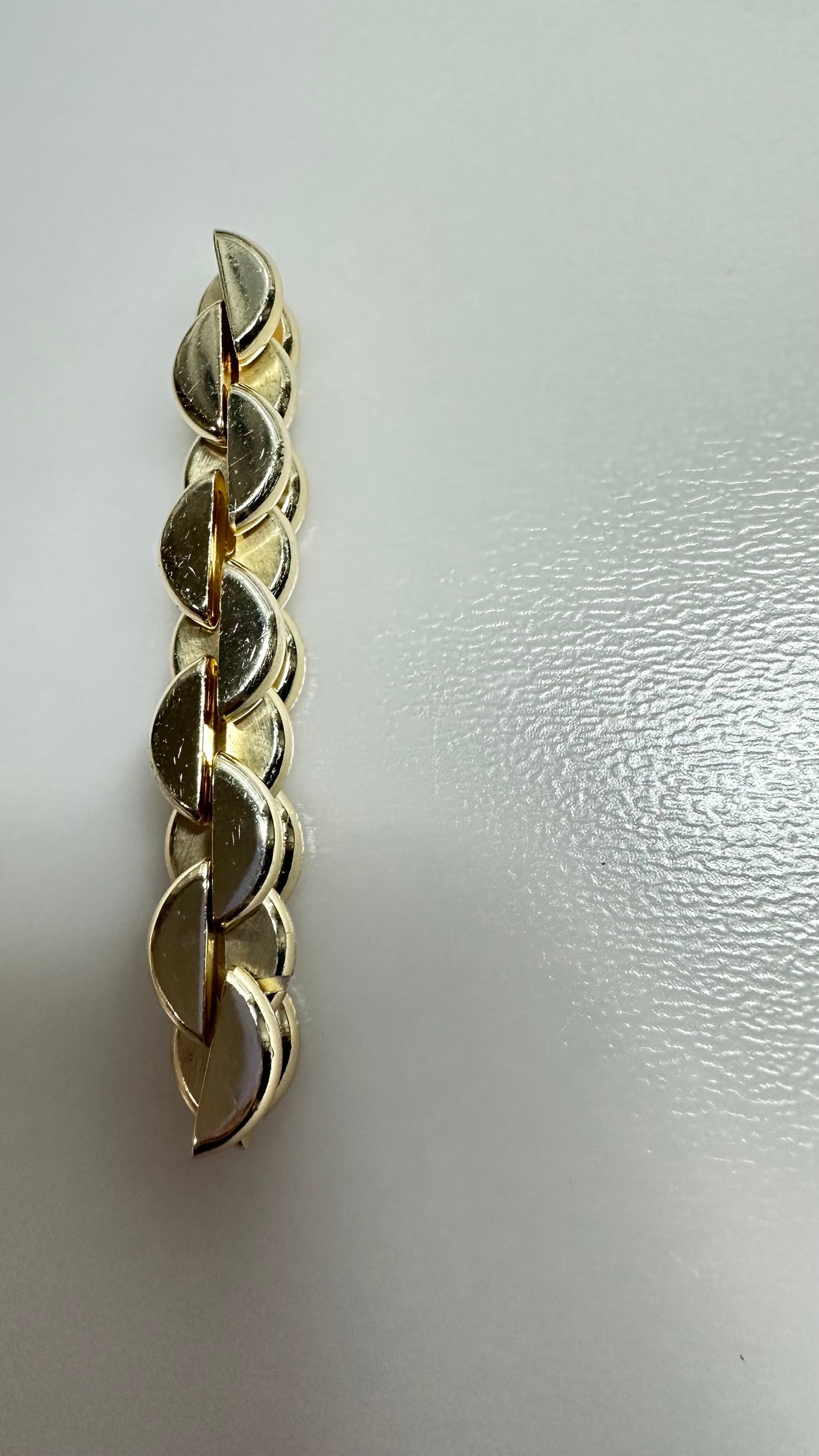 Vintage 1950’s RIVO SWISS Made Brevet Basket Weave Wide Gold Tone ...
