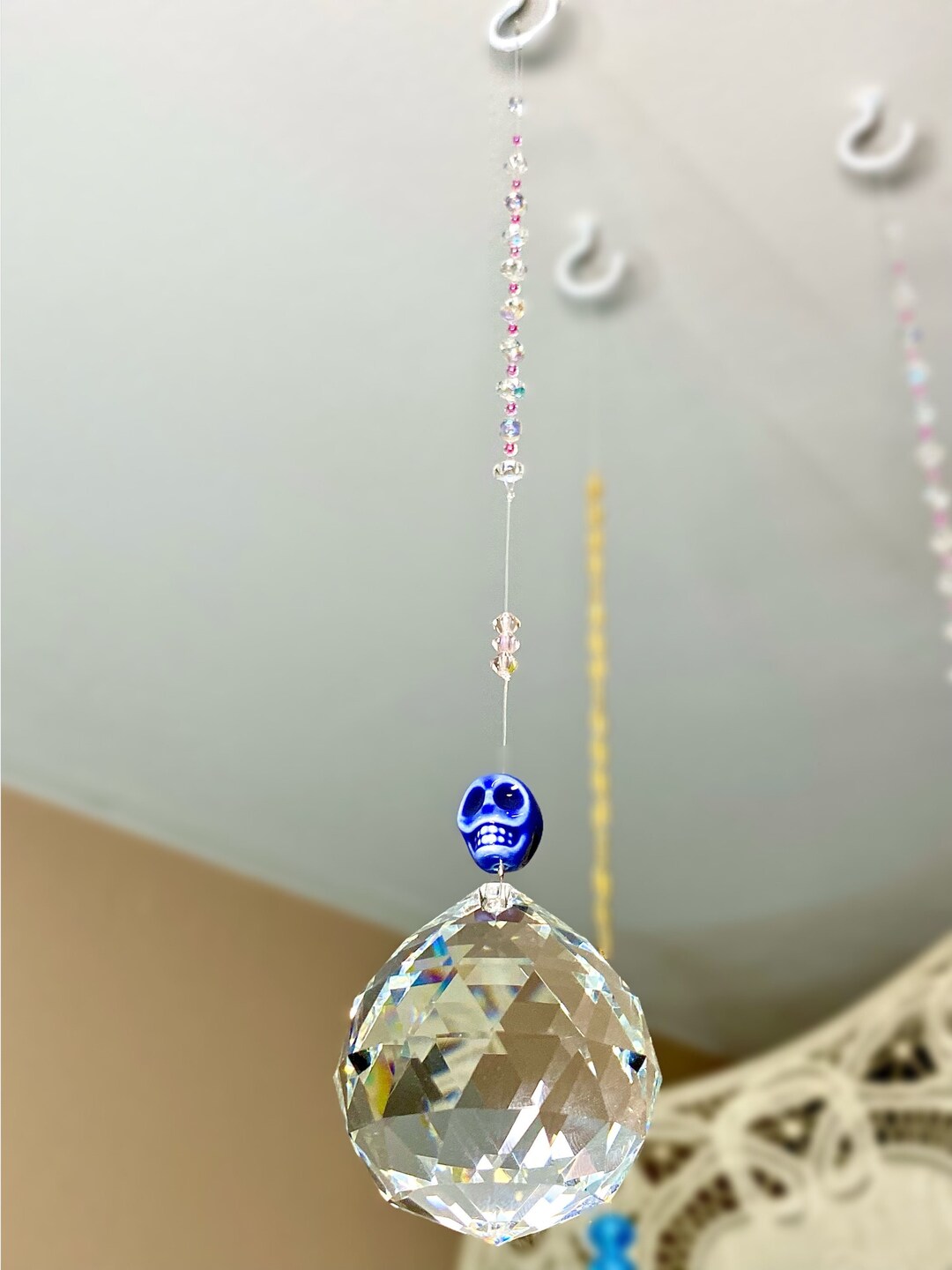 Skull Suncatcher, Rainbow Prism Suncatcher, Gothic Decor for Room ...