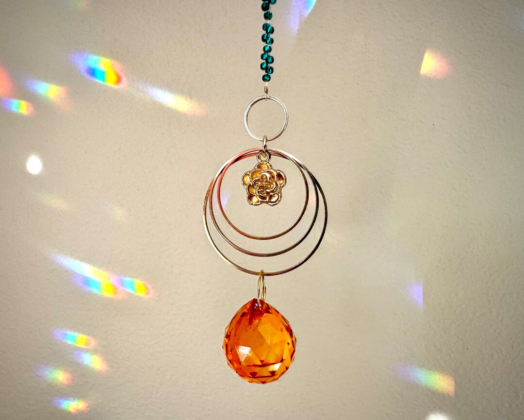 Flower Suncatcher, Summer Solstice Decor, Light Catcher for Window ...