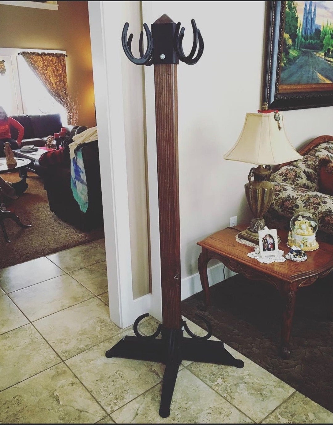 Iron and Wood Hall Tree/coat Rack - Etsy