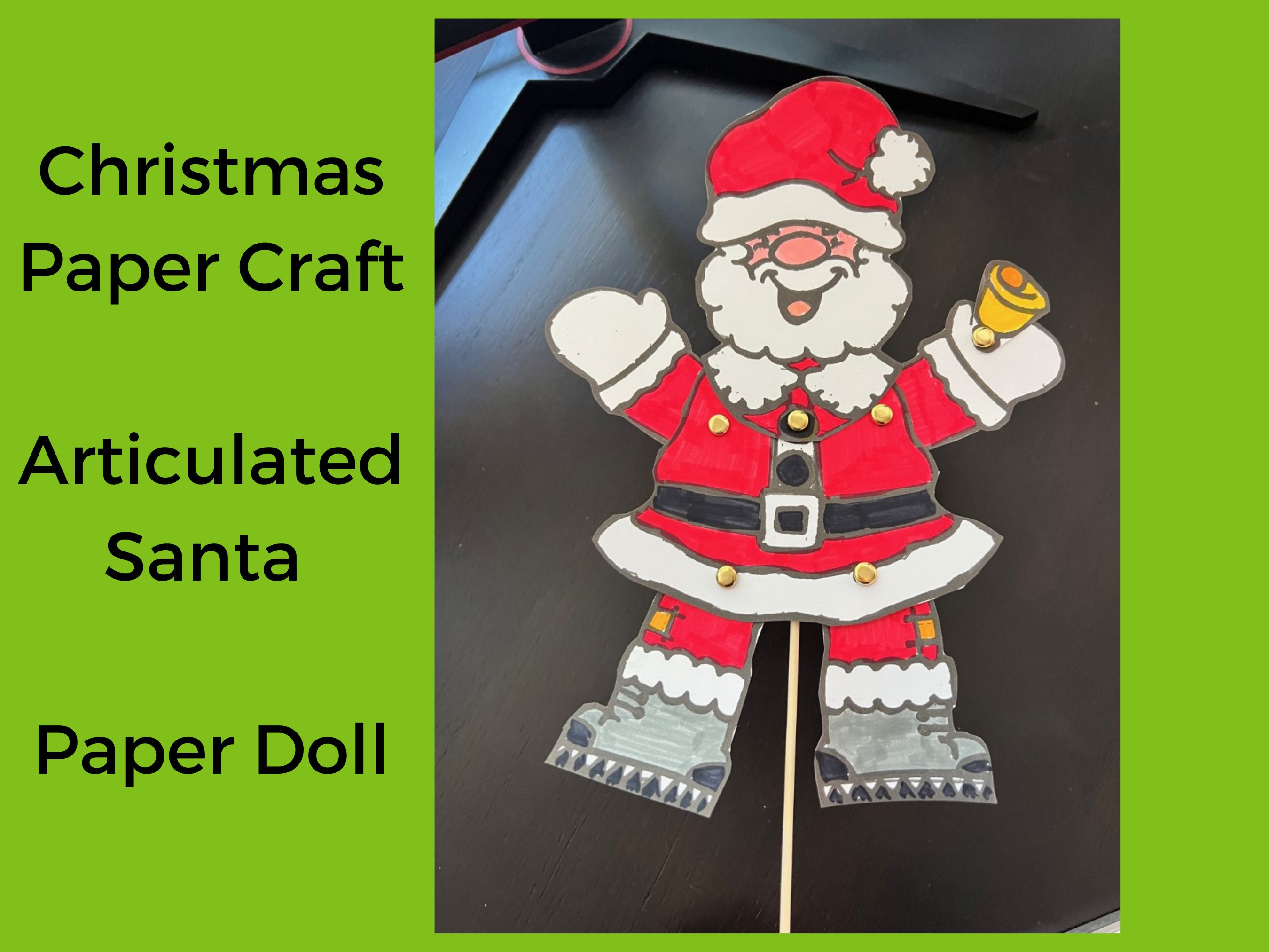 Paper Doll Santa Craft Articulated Doll Paper Craft Art Project ...
