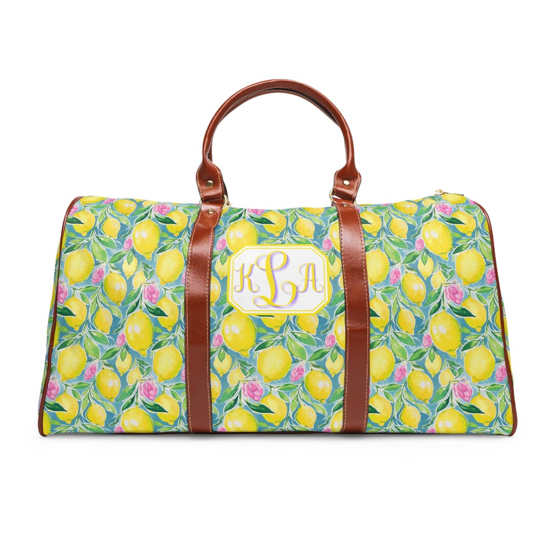 Lemons Chic Waterproof Travel Bag for Adventurers, Personalized ...