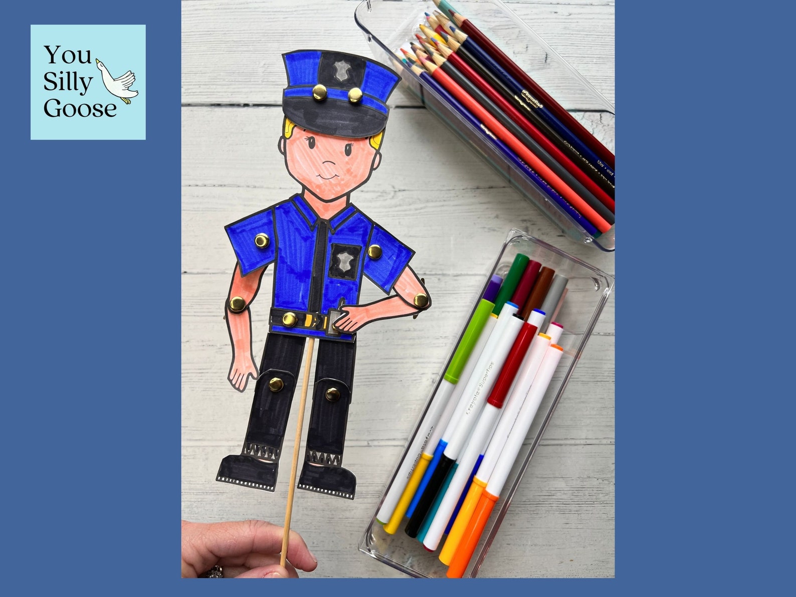Craft paper Doll Police Officer Fire Fighter Articulated - Etsy
