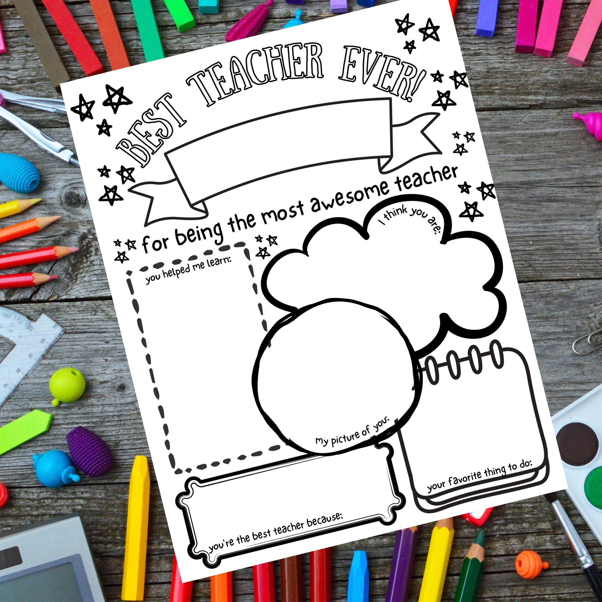 Your The Best Teacher Ever Coloring Pages