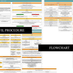 Civil Procedure Law School Outline Flowchart - Etsy