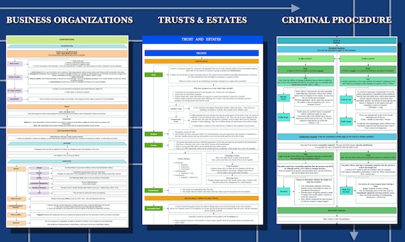 Law School Flowchart Outline Bundle - Etsy