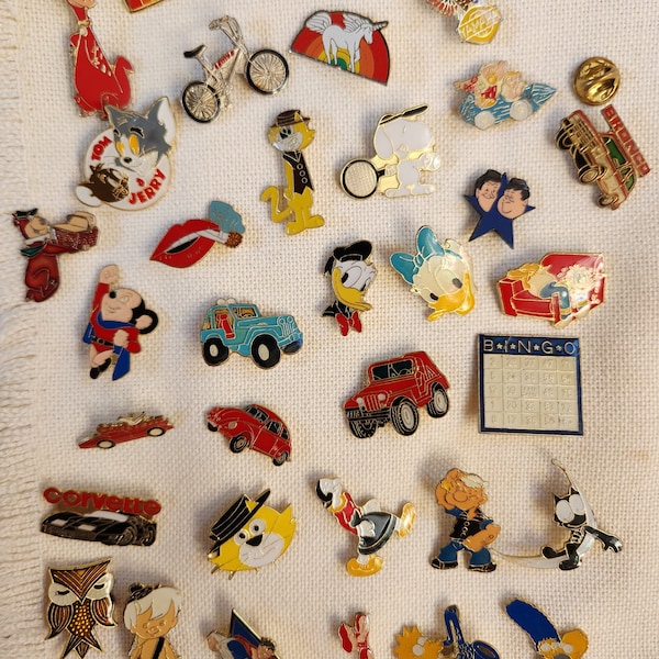 Vintage Enamel Pins - Etsy