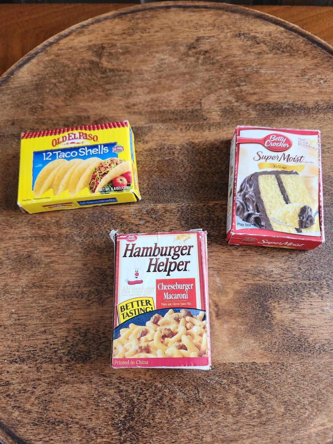 Vintage Set of 3 Play Food Boxes - Etsy