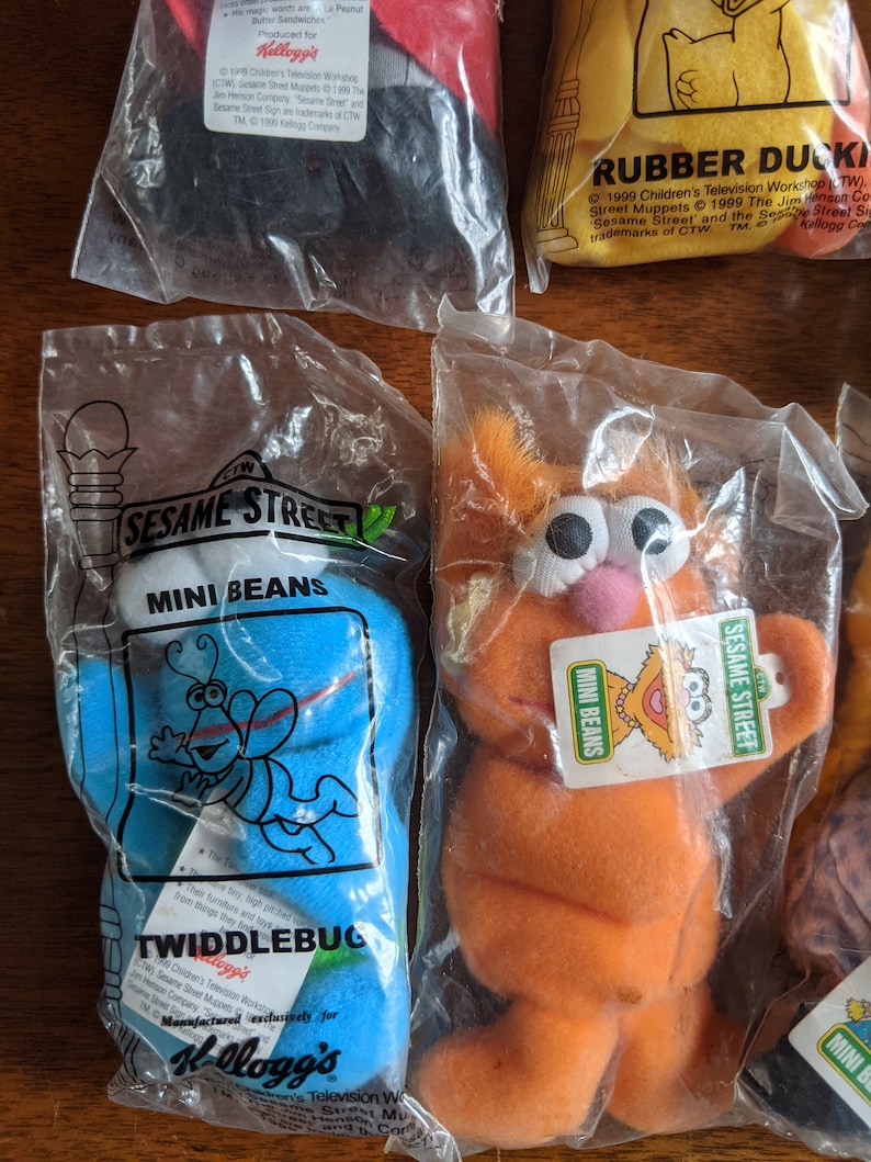 Vintage SEALED Sesame Street Mini Beans YOU CHOOSE - Etsy