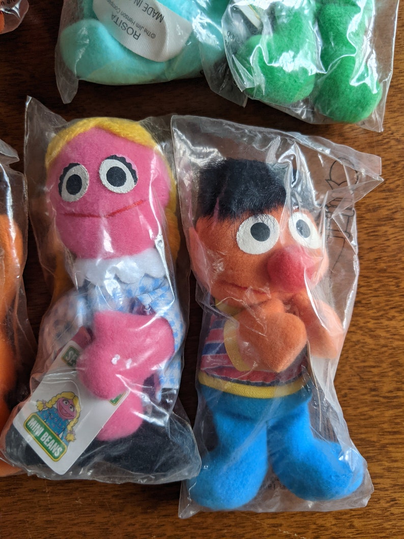 Vintage SEALED Sesame Street Mini Beans YOU CHOOSE - Etsy