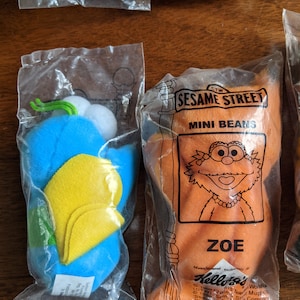 Vintage SEALED Sesame Street Mini Beans YOU CHOOSE - Etsy