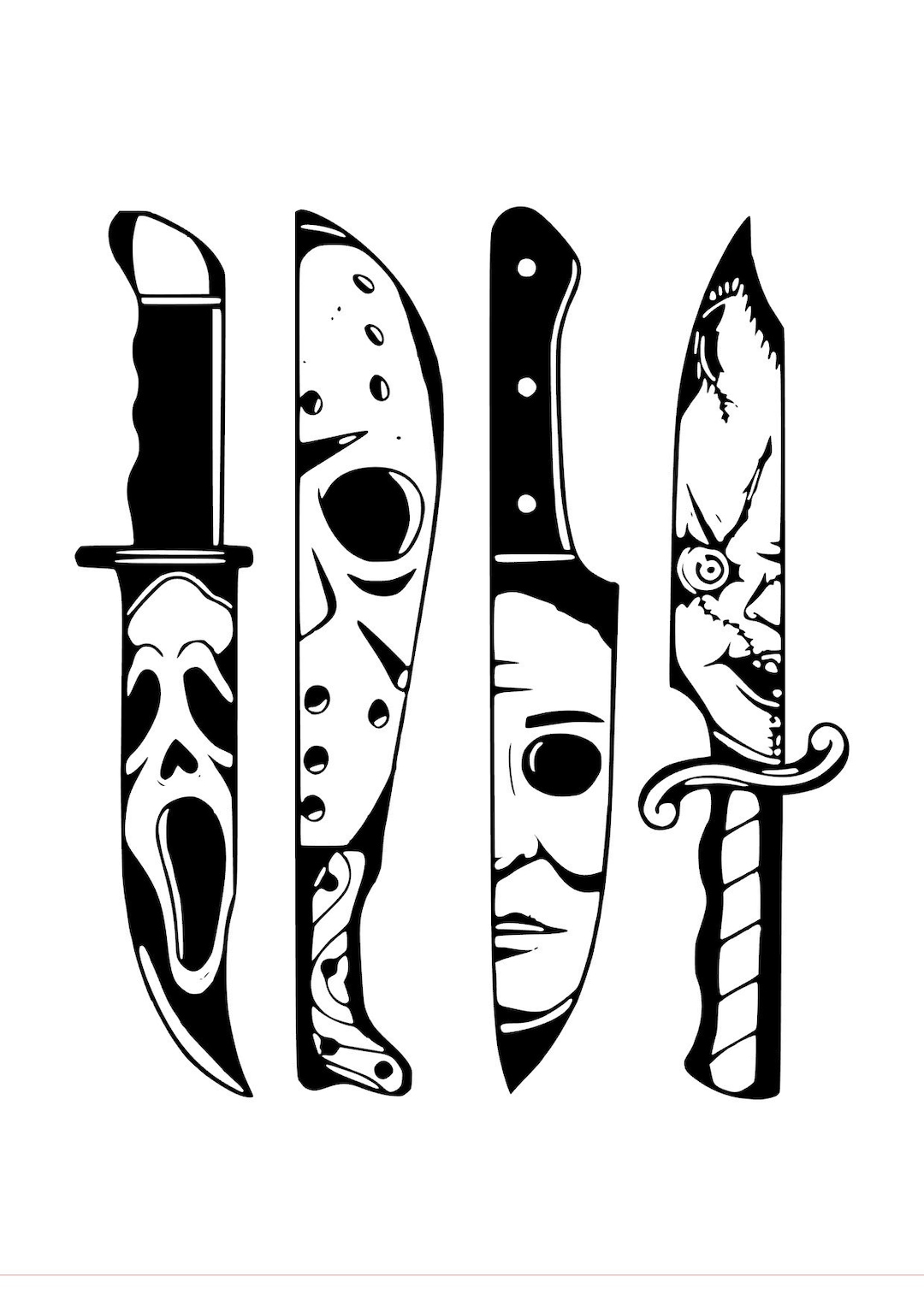 Halloween Spooky Horror Movie Decal Childs Play Saw Jason Michael Myers ...