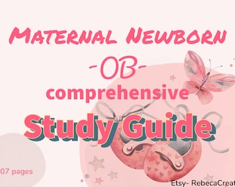 OB Maternal Newborn Nursing Study Guide - Etsy