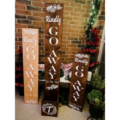 Please Go Away Door Hanger 14 Sign for Front Door Funny - Etsy