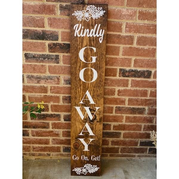 Go Away Porch Sign - Etsy