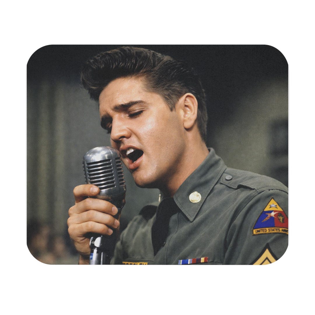 Vintage Soldier Singer Mouse Pad | Retro Microphone Music Desk Mat - Etsy
