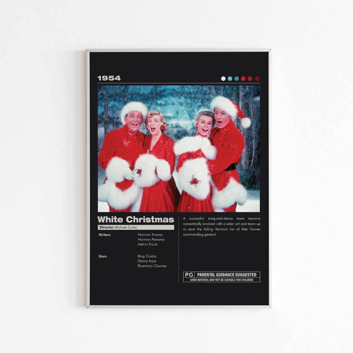 White Christmas Movie Poster: Minimalist Wall Art Print - Etsy