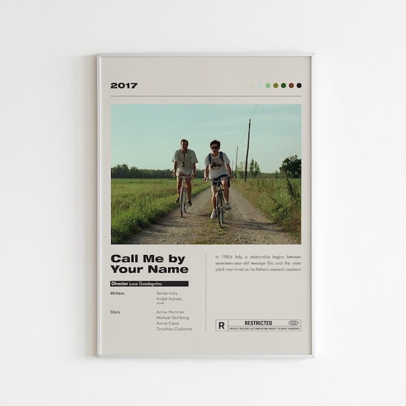 Call Me by Your Name Movie Poster Minimalist Movie Poster - Etsy
