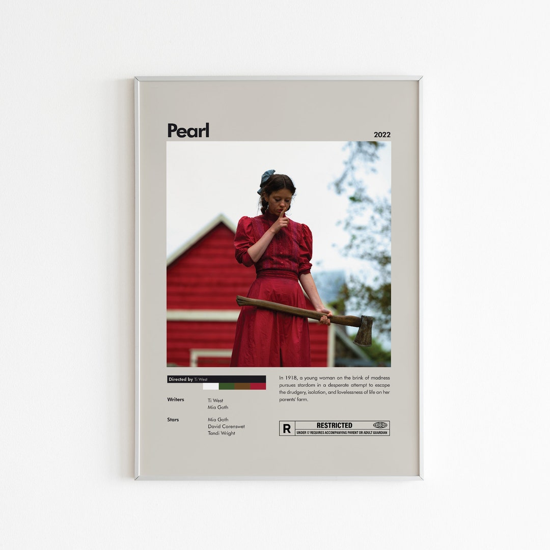 Pearl Movie Poster | Minimalist Movie Poster | Ti West | Horror Movie ...