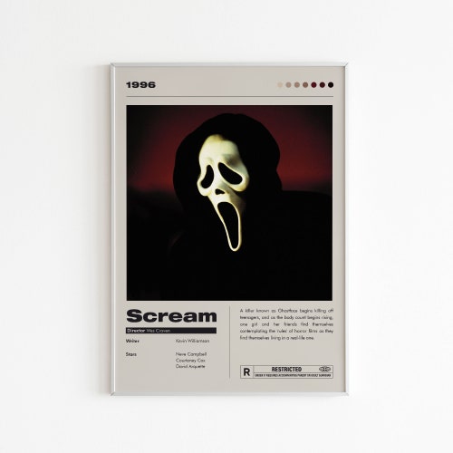 Scream Movie Poster Minimalist Movie Poster Horror Movie - Etsy