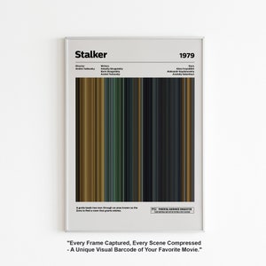 Stalker Movie Barcode Poster | Andrei Tarkovsky Film Art Print | Unique ...