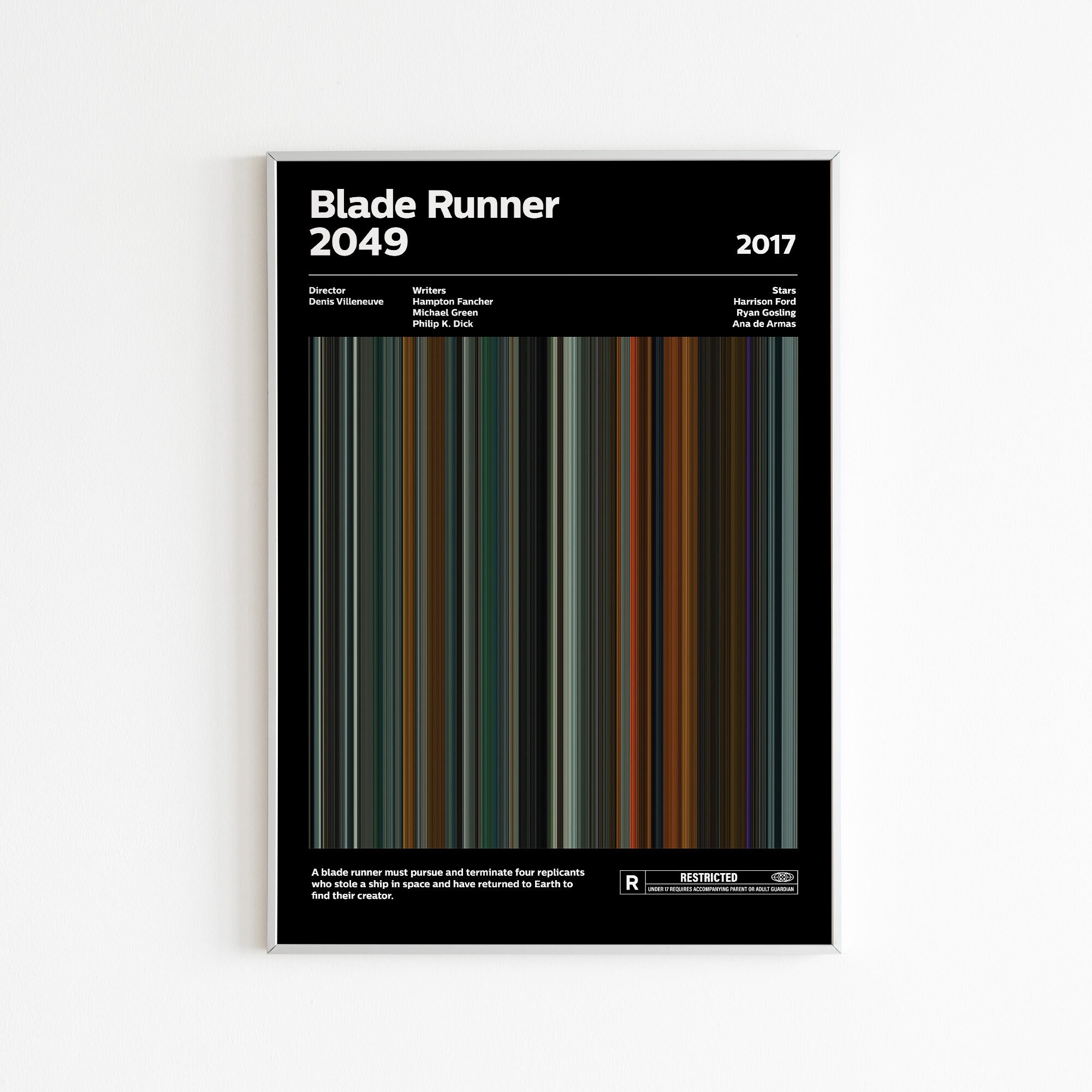 Blade Runner 2049 Movie Barcode Poster | Sci-fi Film Art Print | Unique ...