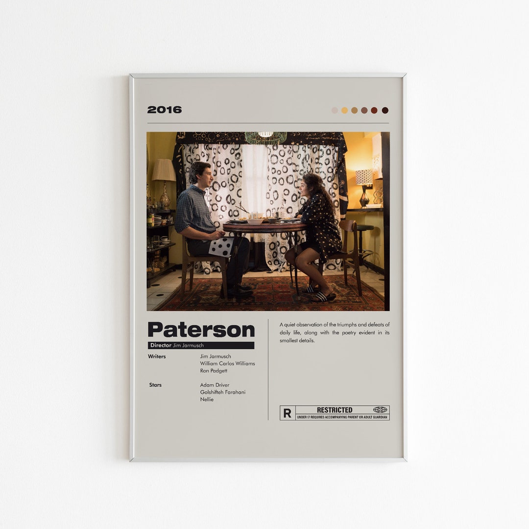 Paterson Movie Poster | Minimalist Movie Poster | Jim Jarmusch Movies ...