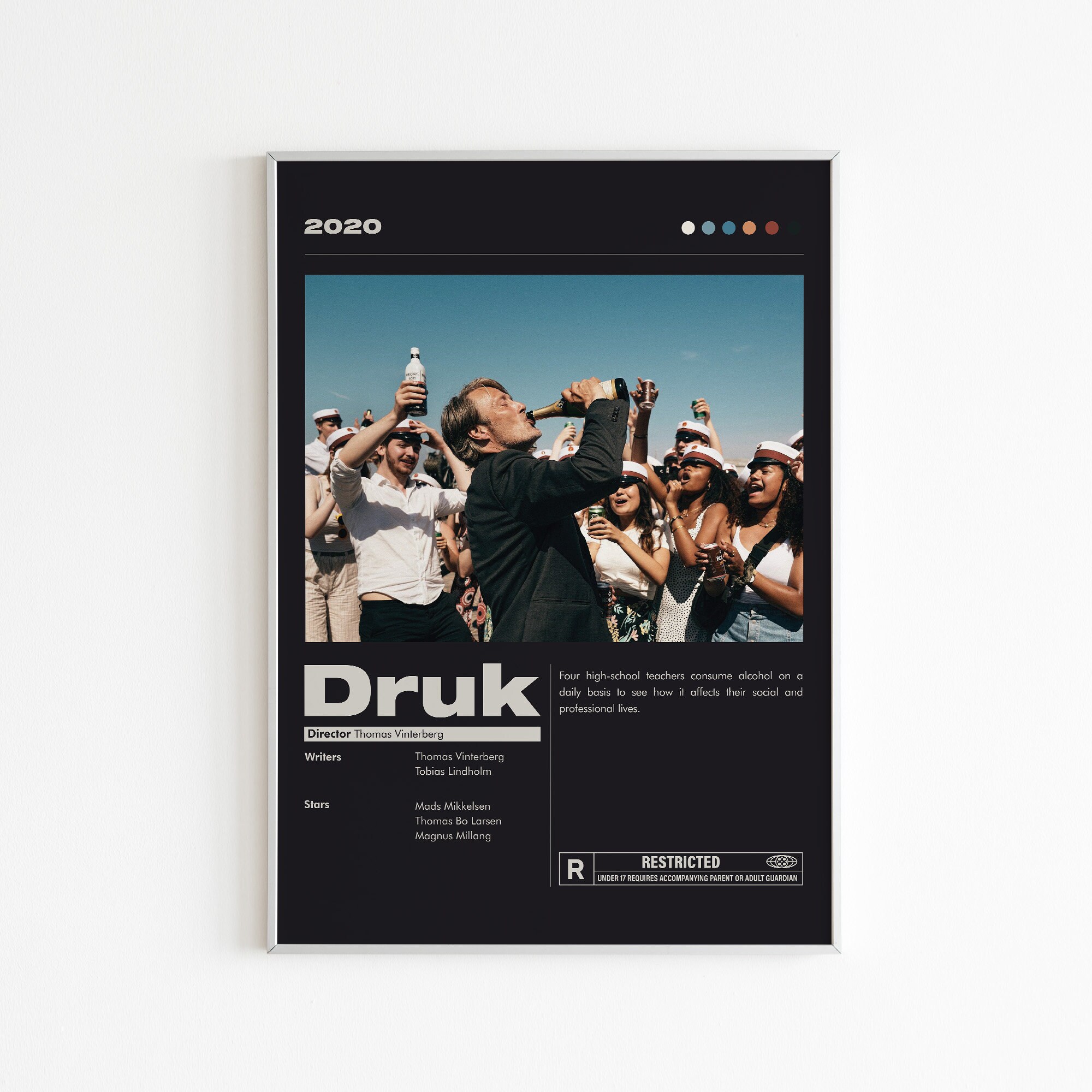 Druk (another Round) Movie Poster: Minimalist Film Print - Etsy