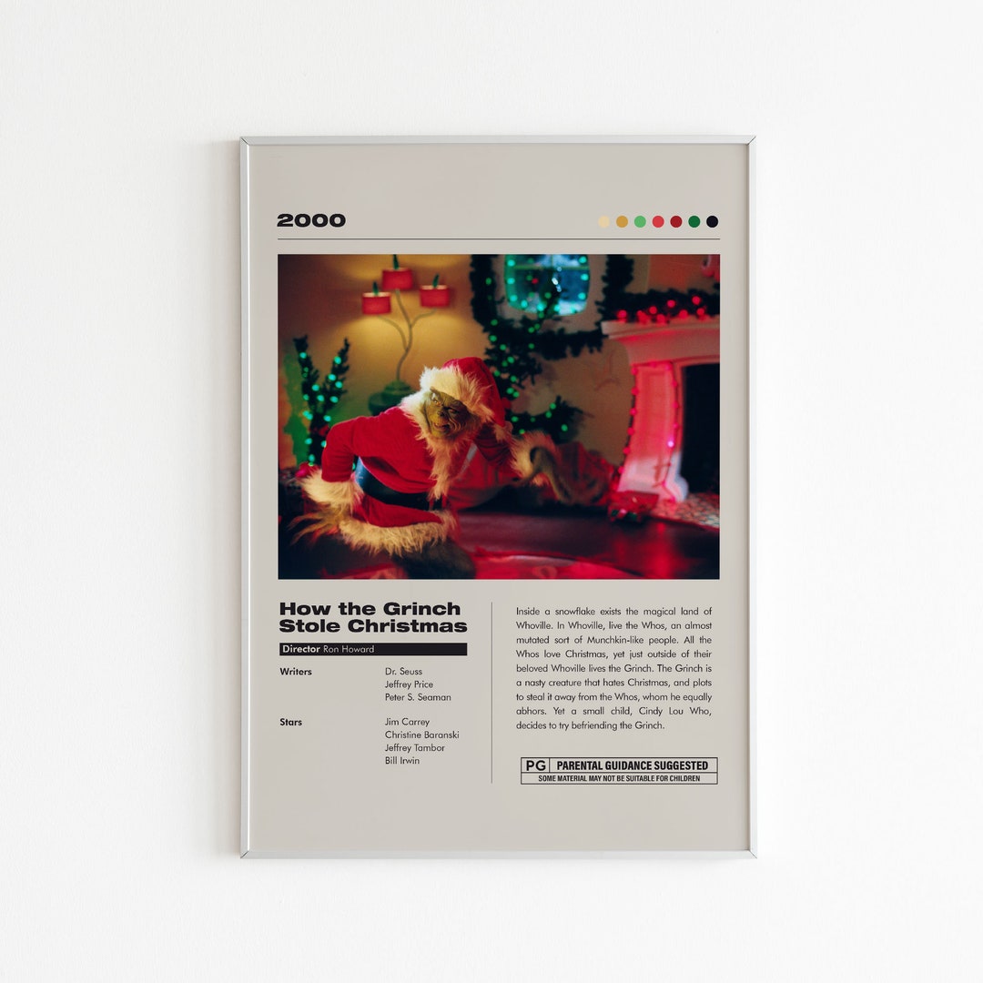 The Grinch Movie Poster | Minimalist Movie Poster | Christmas Gift ...