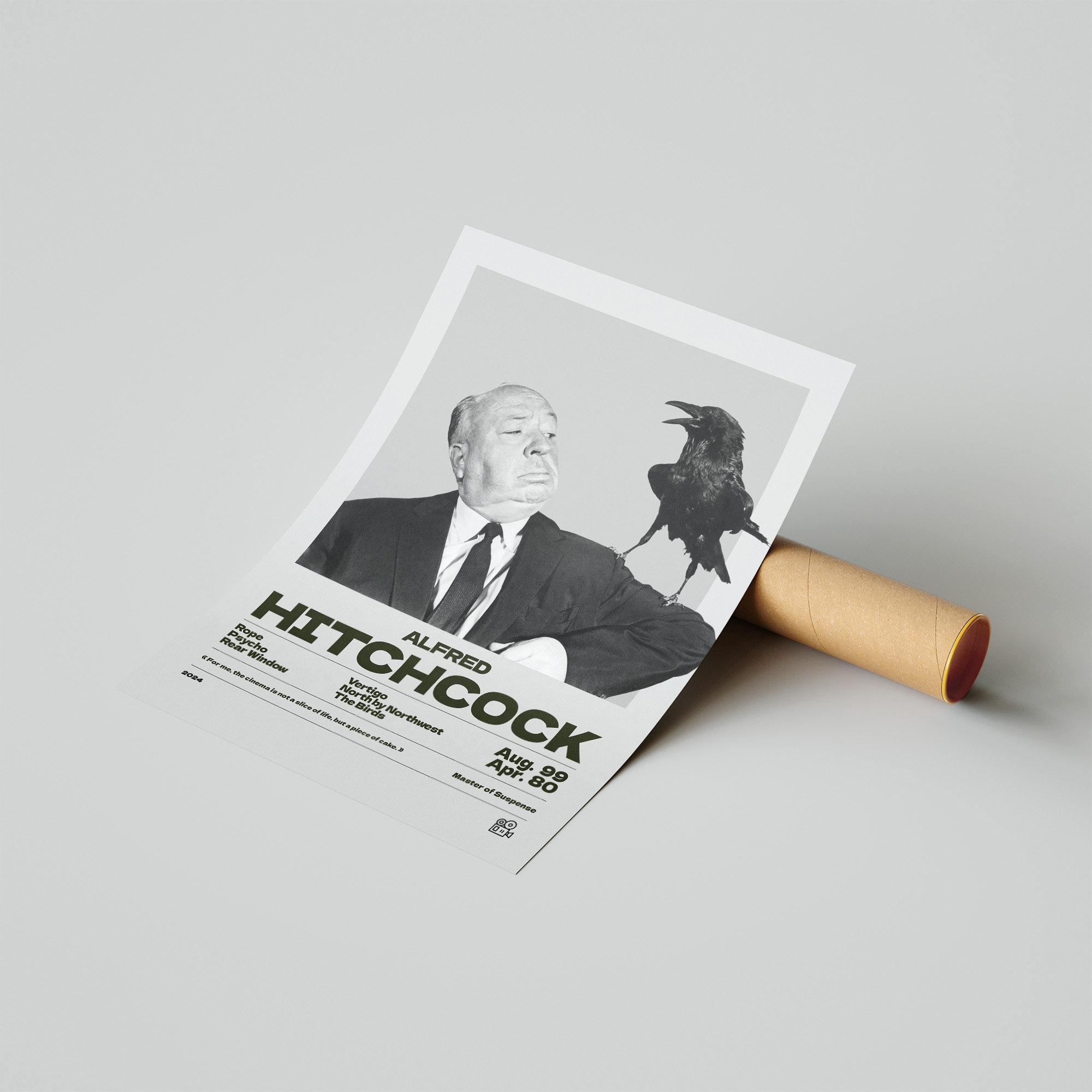 Alfred Hitchcock Poster Director Poster Movie Poster Wall Art Print ...