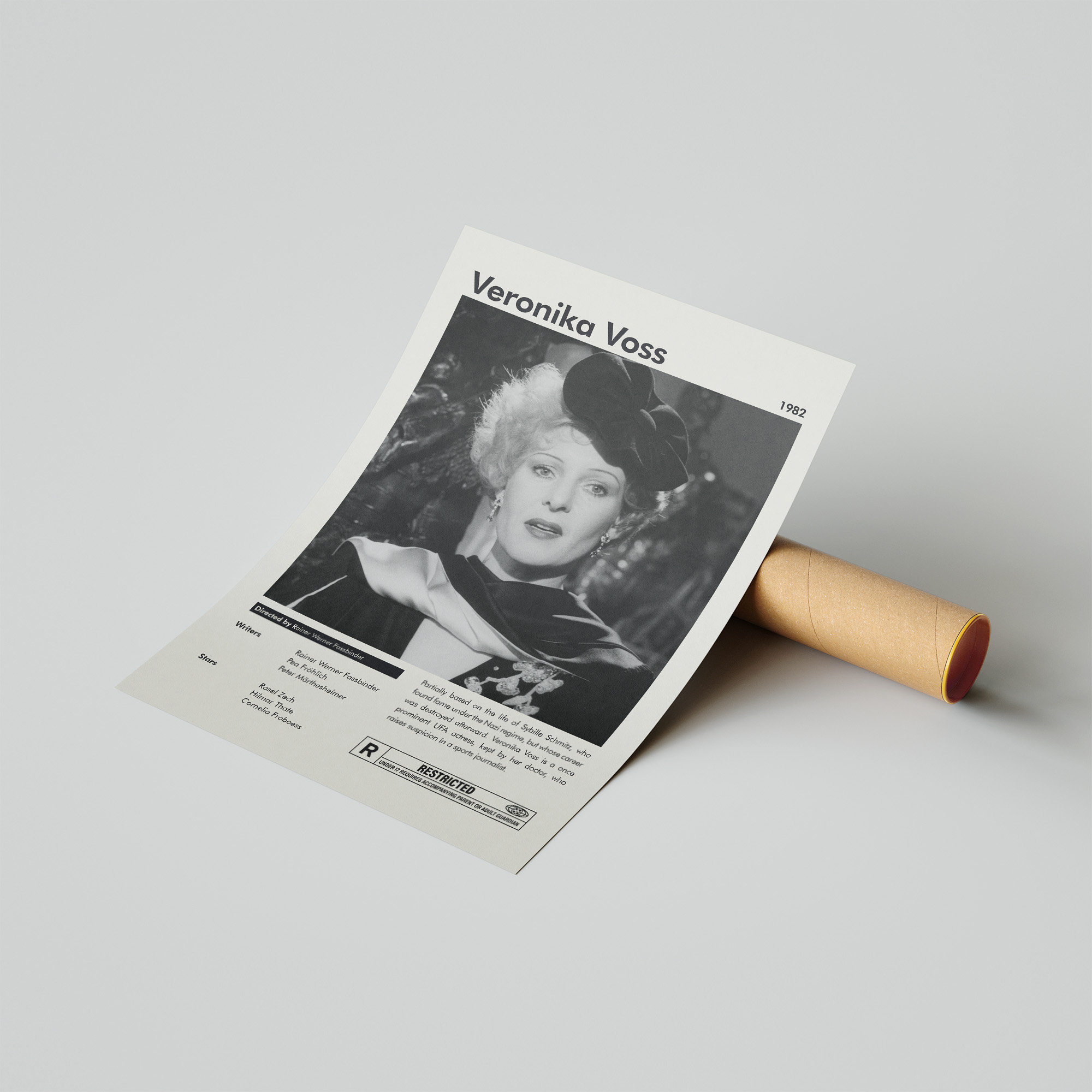 Veronika Voss Movie Poster Minimalist Movie Poster Rainer Werner ...